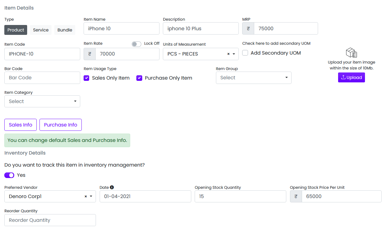 Inventory Management with myBooks - Zetran